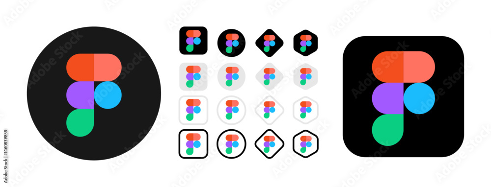 Figma logo icon logo PNG and vector. Figma logo transparent png. Social media icons editorial ...