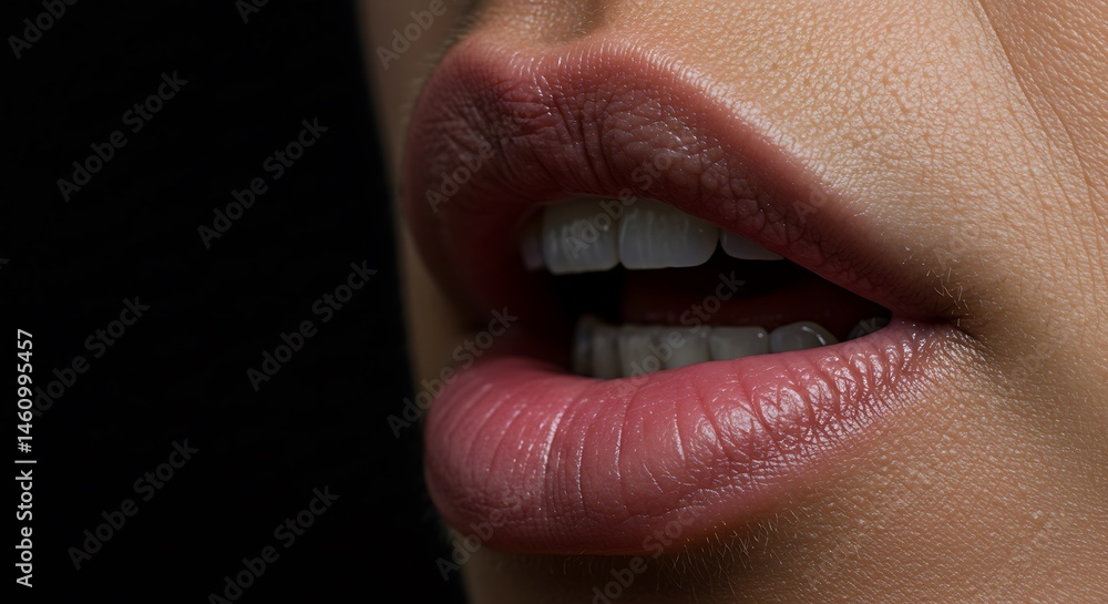 Open mouth lips teeth close up beauty face mouth open expression ...