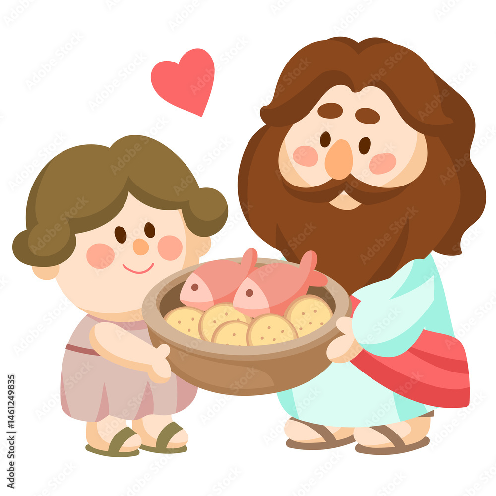 Cartoon Jesus Sticker for kids Sunday School PNG ( Cute Jesus and the ...