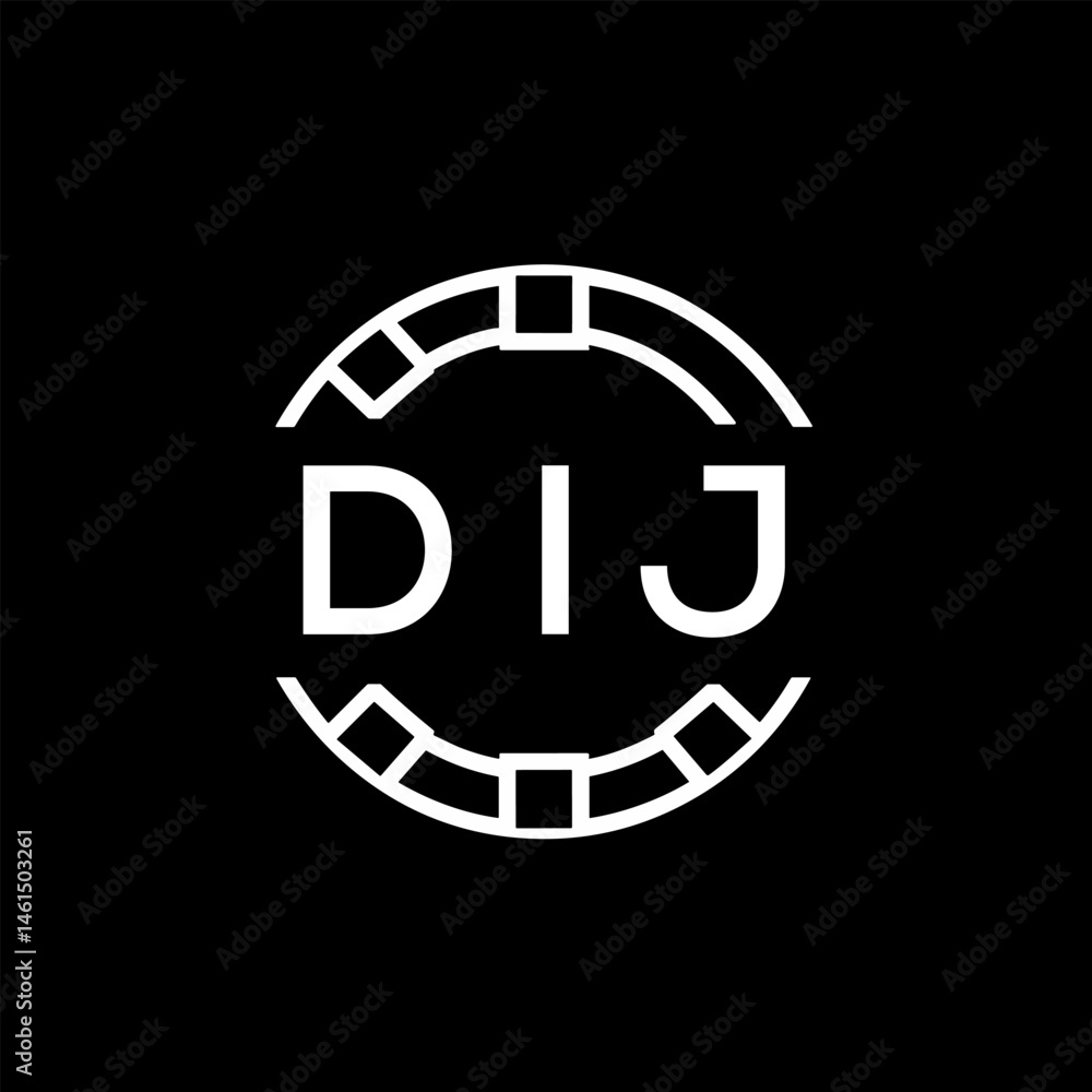 WebDIJ letter logo. DIJ blue image on white background. DIJ Monogram ...