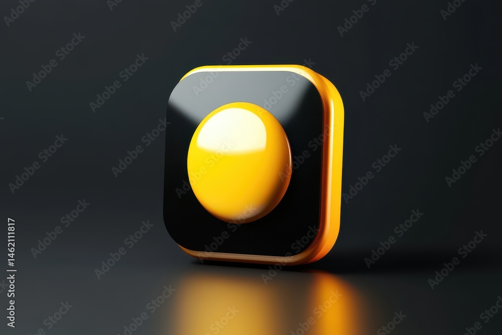 3D icon of the Bing app on a dark background, showcasing a modern and ...