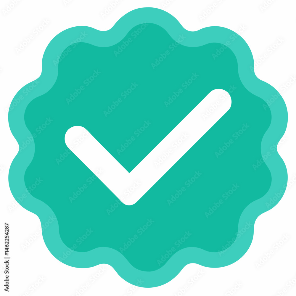 Checkmark icon. Blue check mark vector set. Checked checkbox sign ...