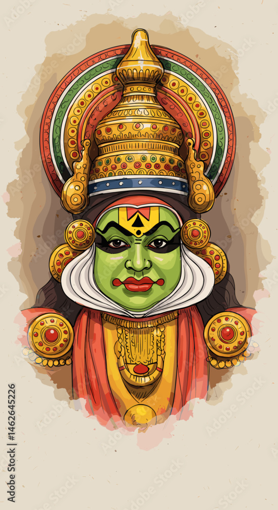 Kathakali Kari Drawing