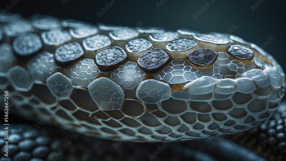 Reptile skin close-up highlighting scales, textures, and patterns of a ...