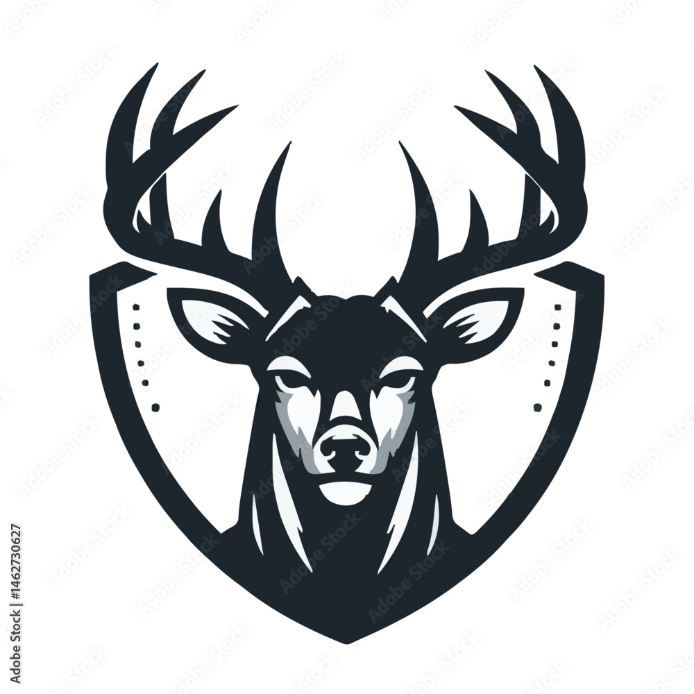 Vector de Stock Buck, Deer, head Logo, Vector illustration design ...