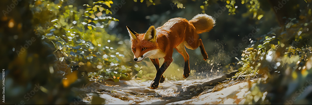 The Quick Brown Fox in a Vibrant Natural Setting Capturing the Spirit ...