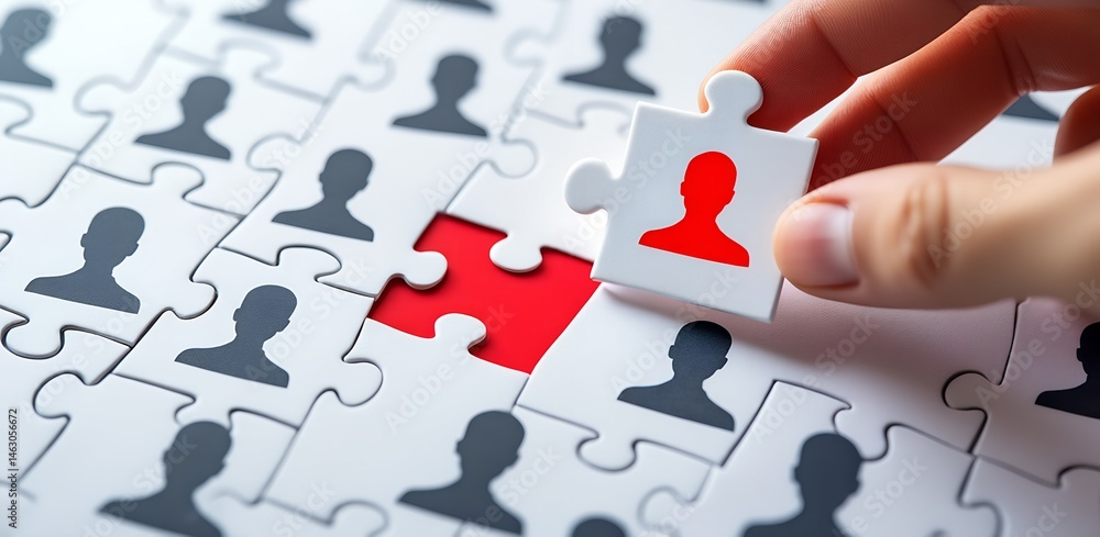 Fitting the Profile: A close-up shot of a hand carefully placing the ...