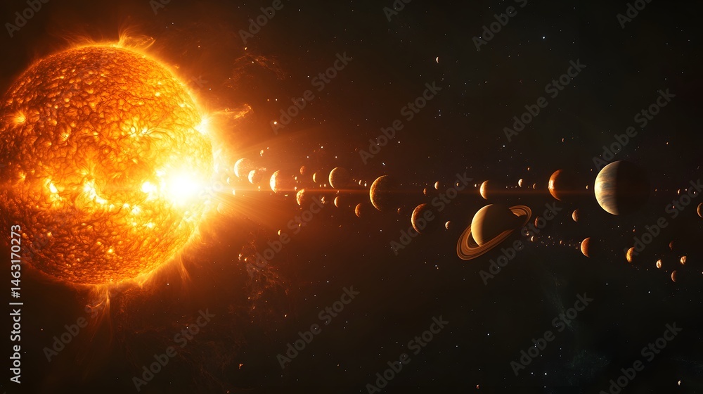 Solar System with Sun Flares: The solar system with intense solar ...