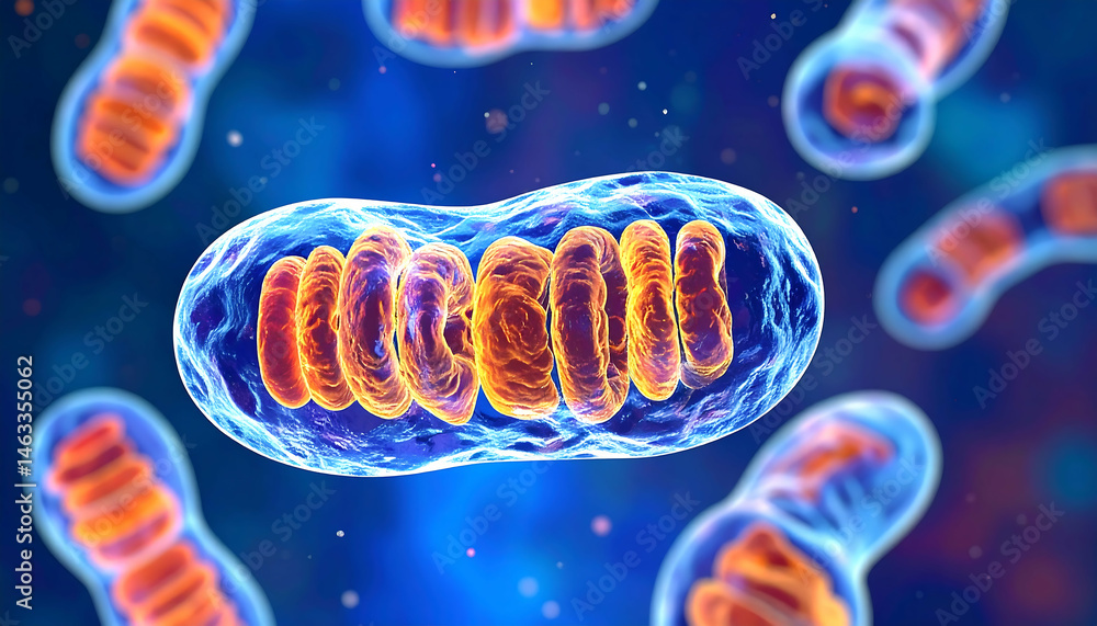 Mitochondria: Powerhouse of the Cell - 3D Microscopic Image Stock ...