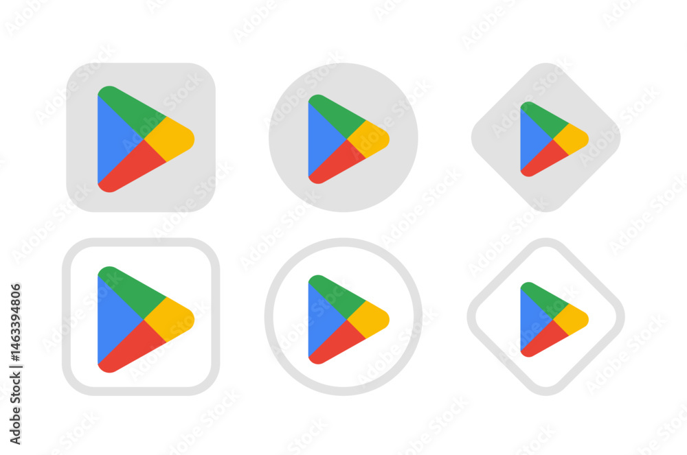 Vector de Stock Google Play logo icon logo PNG and vector. Google Play ...