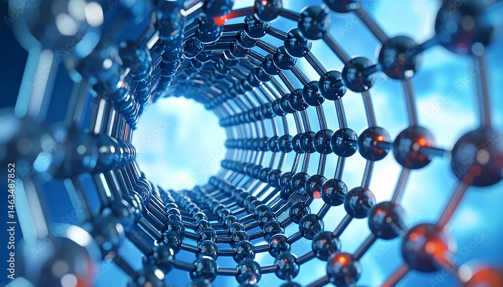 Explore the Microscopic World: Stunning Carbon Nanotube Structure Stock ...