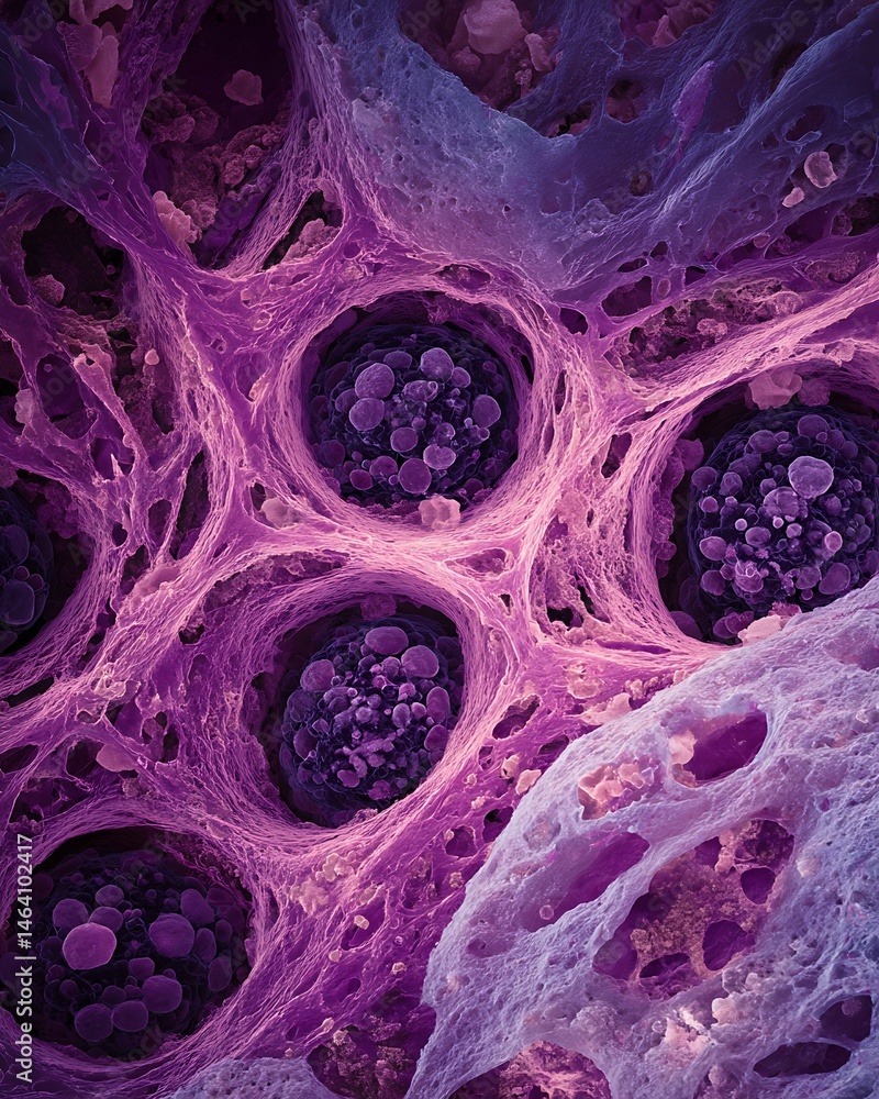 Large cell lung cancer cells have prominent nucleoli within the nucleus ...