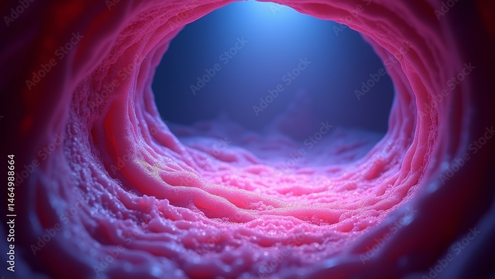 Microscopic schematic diagram of human intestinal tract Stock Photo ...