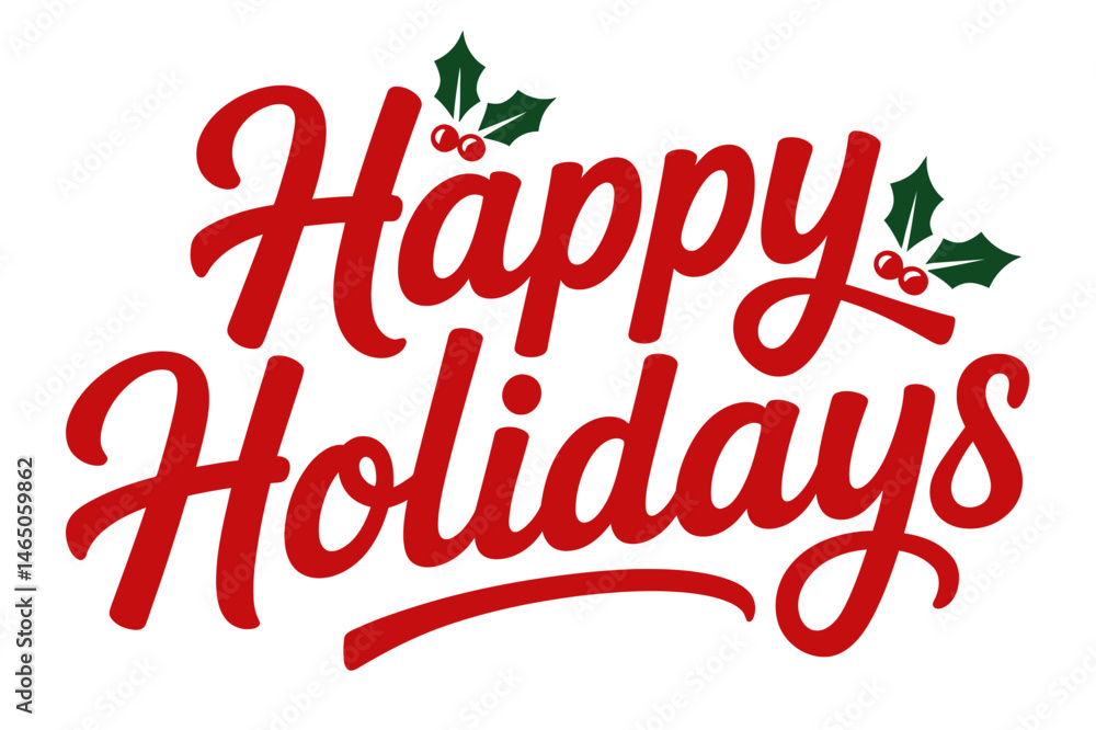 Happy holidays greeting christmas holiday season Stock Vector | Adobe Stock