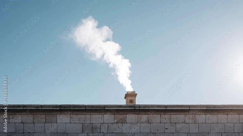 White smoke billowing from Sistine Chapel chimney, signaling papal ...