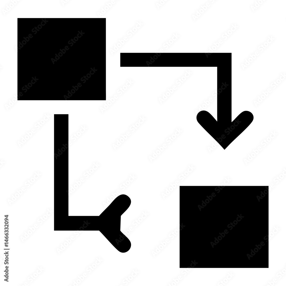 Flowchart diagram icon for process flow and workflow automation design ...