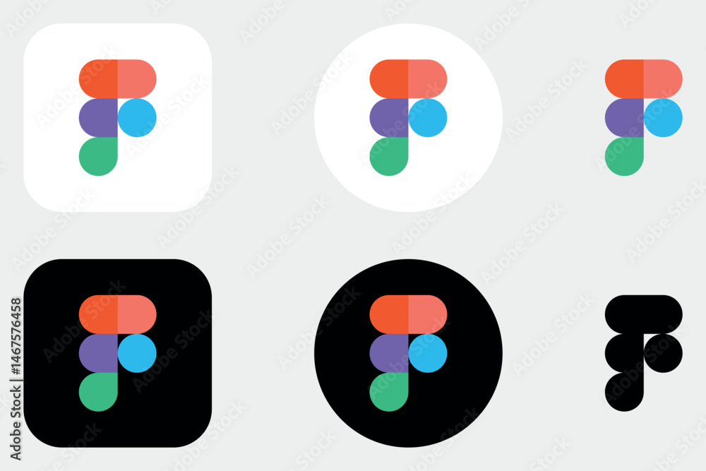 Figma Logo Bundle, Figma App Icon Set Vector, Editable SVG, PNG, Transparent Background, Premium ...