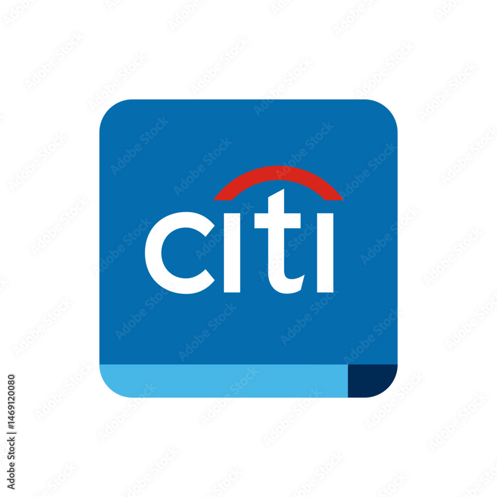 Citi logo featuring a blue square background with the word citi in ...