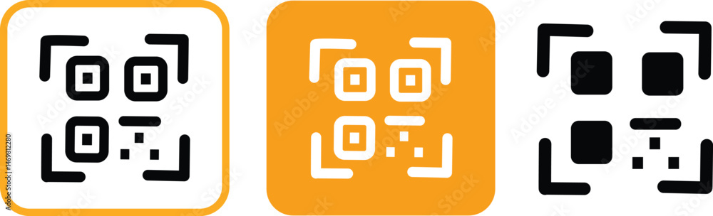 Стоковое векторное изображение «Scan QR code icon.Scan QR code symbol ...