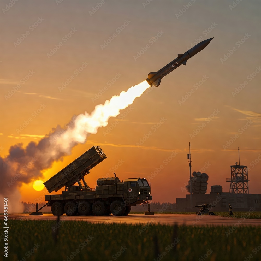 S400 Missile Launch in Desert at Sunset | Iron Dome | Air Defence ...