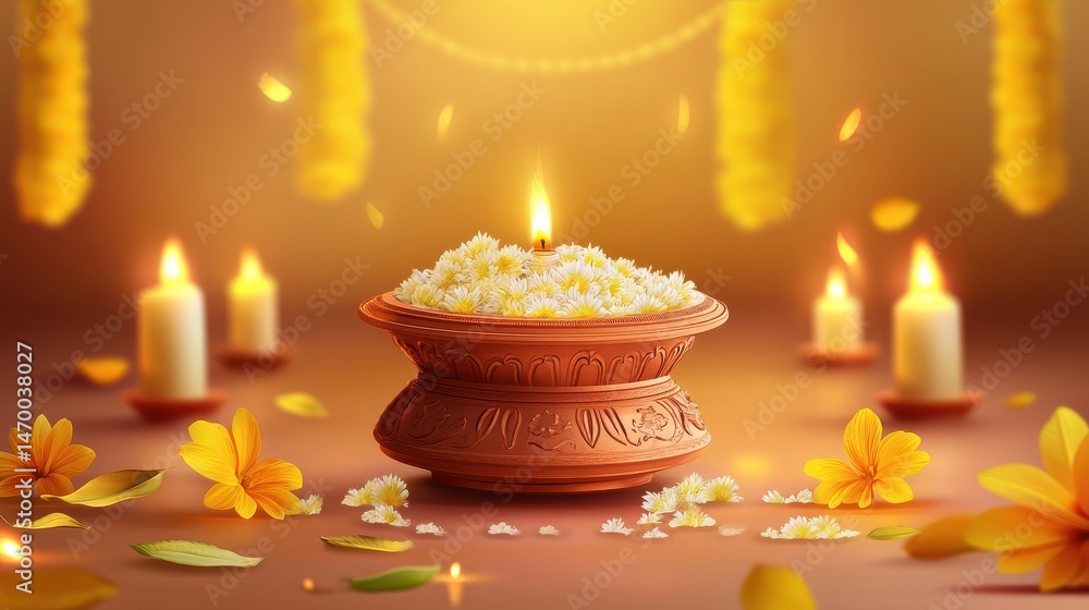 Sri Lanka Sinhala Tamil New Year Vector Illustration Avurudu Puthandu ...