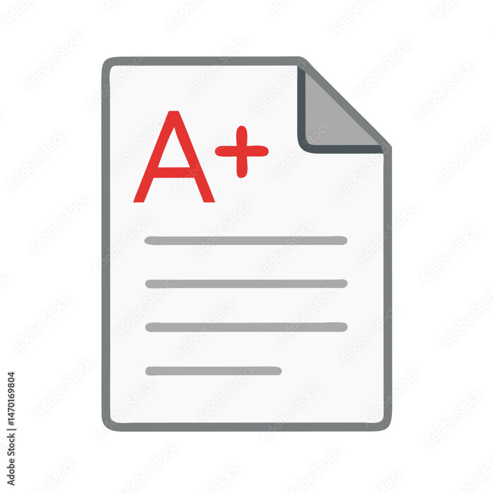 Graded Test Paper with Score Icon – Exam Results, Assessment, and ...