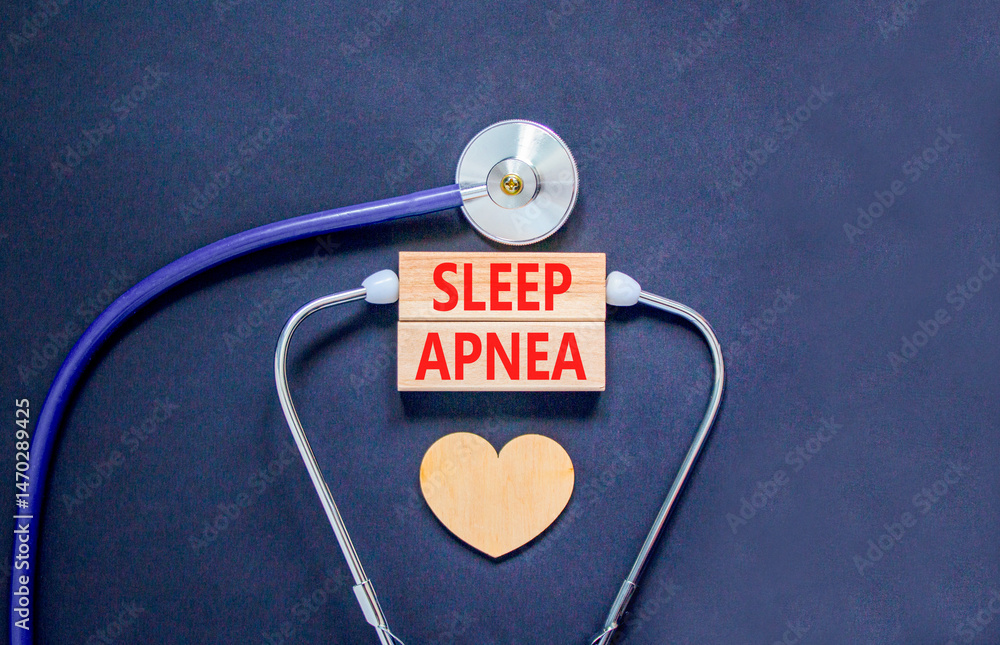 Sleep apnea symbol. Concept words Sleep apnea on beautiful wooden ...