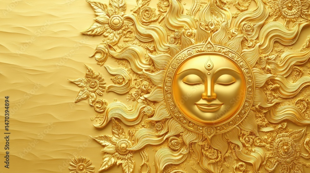 Golden Sun for Sinhala and Tamil New Year - Traditional Sinhala Aluth ...