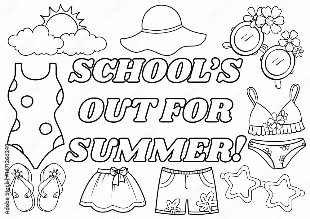 Ilustracja bez tantiem: Summer Coloring Pages for Kindergarten | Fun ...