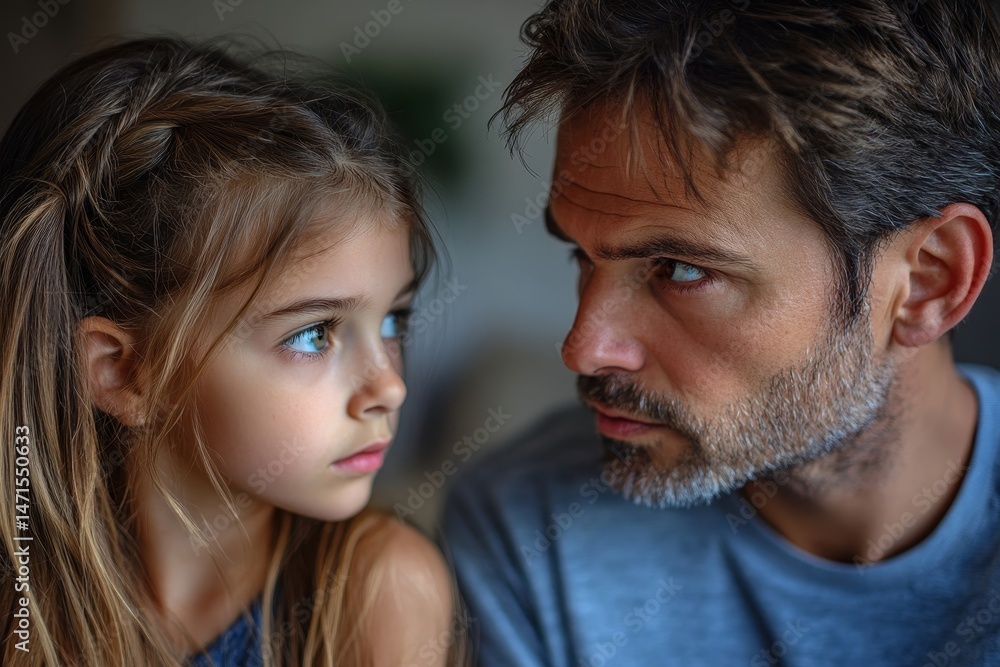 child mother family problem father woman conflict girl arguing adult ...