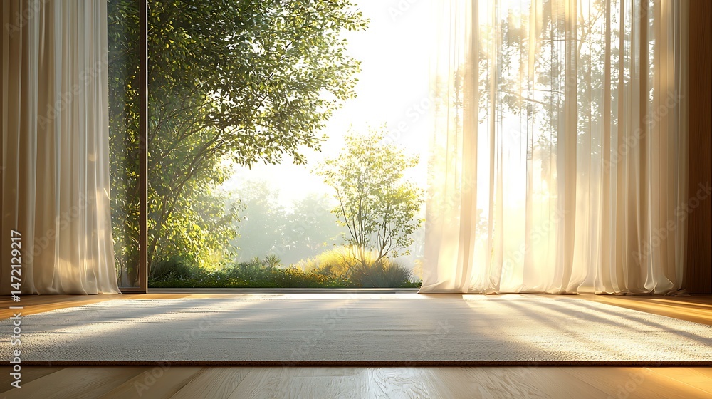 A kinetic curtain system that ripples with changing sunlight using ...