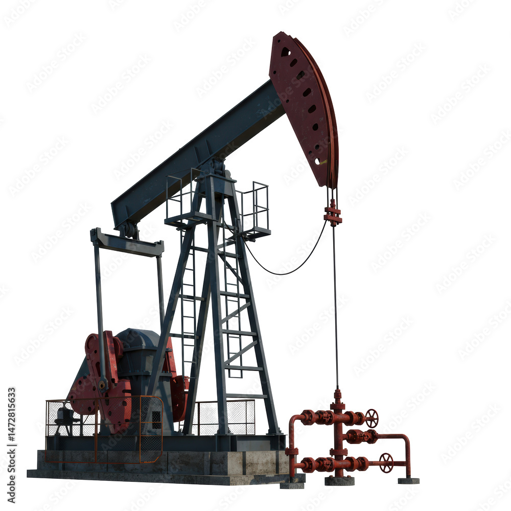 oil pump jack isolated on transparent background, PNG, pumpjack, oil ...