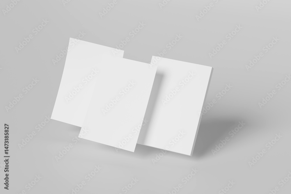 Realistic empty Blank with flyer white mockup Paper Leaflet, Flyer ...