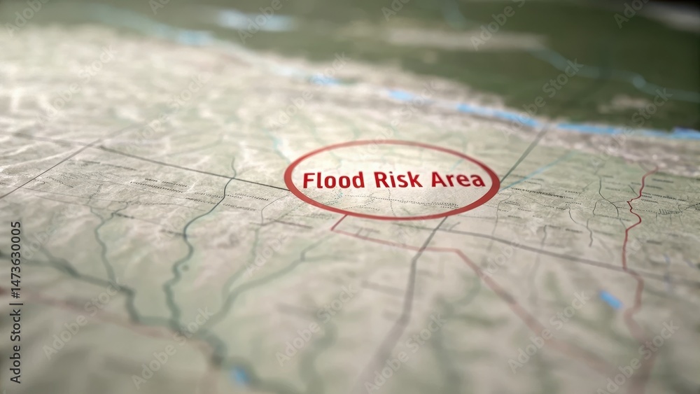 Flash Flood Climate Warning Series Map highlighting a designated flood ...