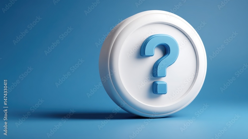 Question mark icon concept representing the need for clarification and ...