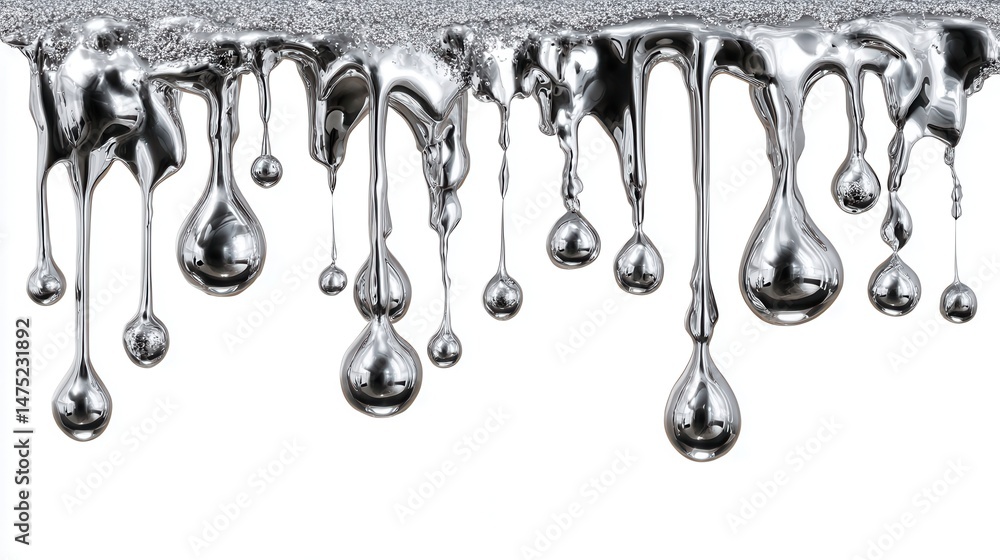 Ilustracja bez tantiem: A 4K photo of 4K photo of realistic metal drops ...