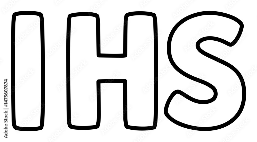 ihs religious monogram vector outline Stock Vector | Adobe Stock