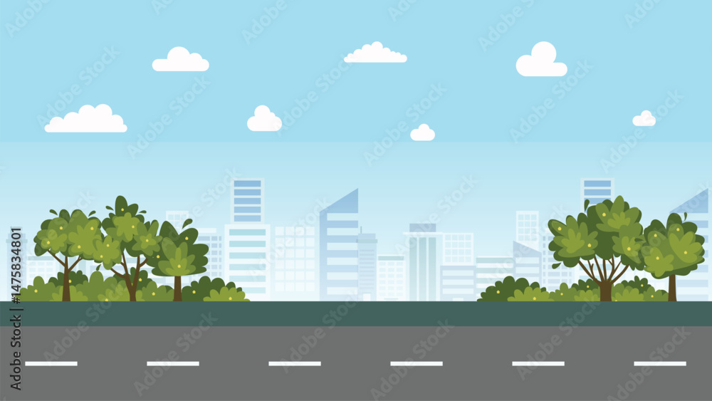 building city road animation background vector illustration Stock ...