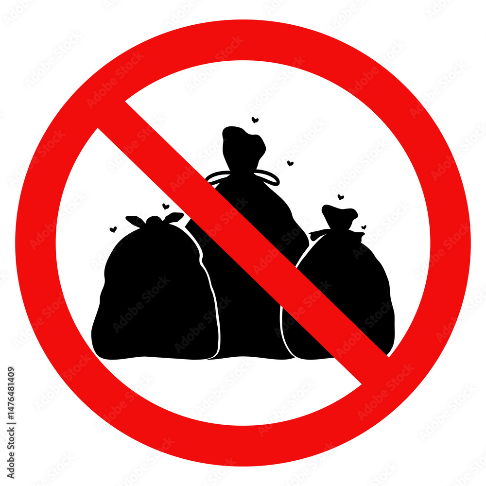 no trash logo vector