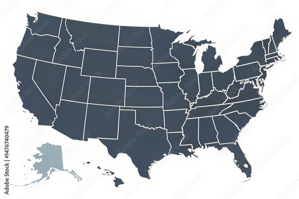 Стоковая иллюстрация «us map, united states map, usa map, america map ...