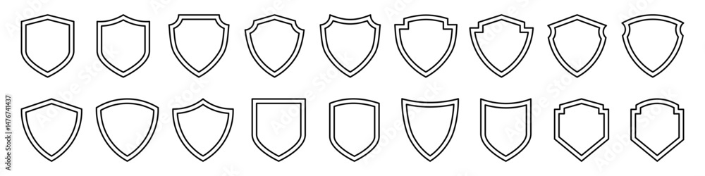blank shield shapes