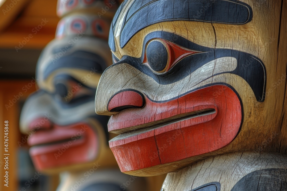 Native American Totem. Alaska Cruise Tourist Attraction: Ketchikan ...