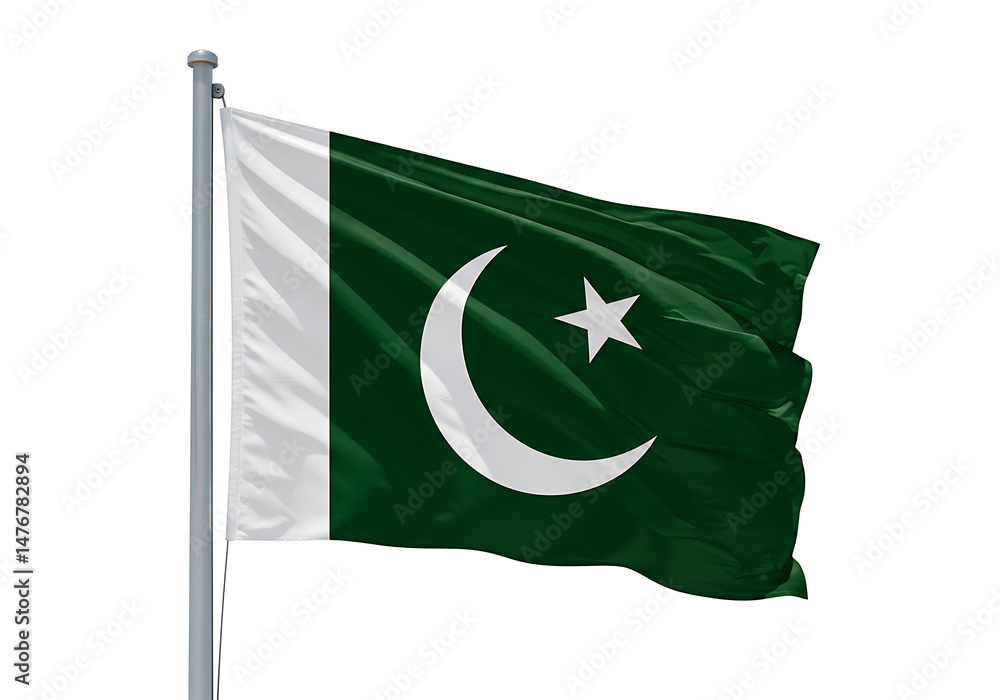 Pakistan Flag: Image, History, Symbolism Stock Illustration | Adobe Stock