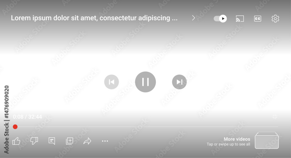 Youtube video player layout. YouTube video layout design for screen ...