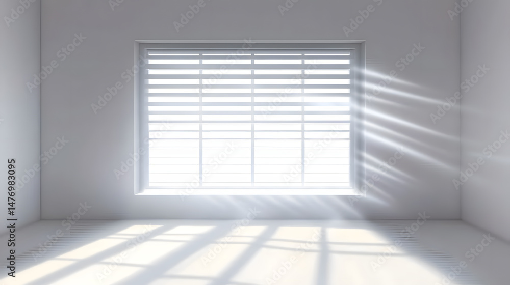 Authentic wall featuring a gobo shadow. Shadows cast by the window ...