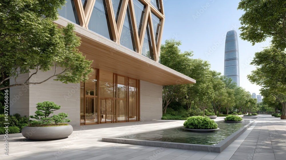 Ultra-modern hotel tower featuring a bold exoskeleton of steel mega ...