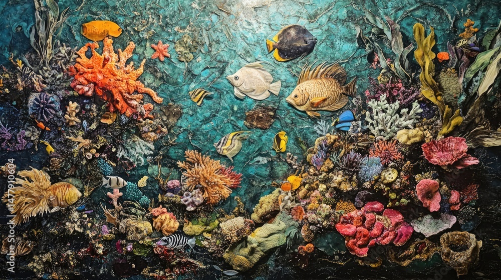 The intricate interdependence of fish and coral, with complex food webs ...