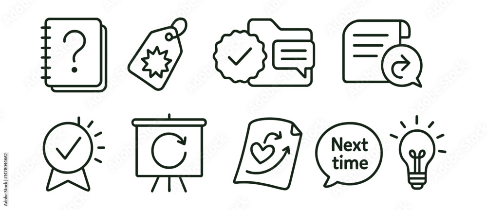 Line style icons of self-reflection and repair: what happened journal ...