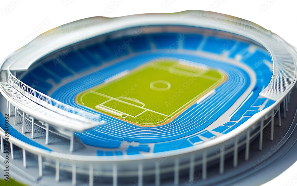 Stock-Foto „Miniature Olympic stadium model with track and field ...