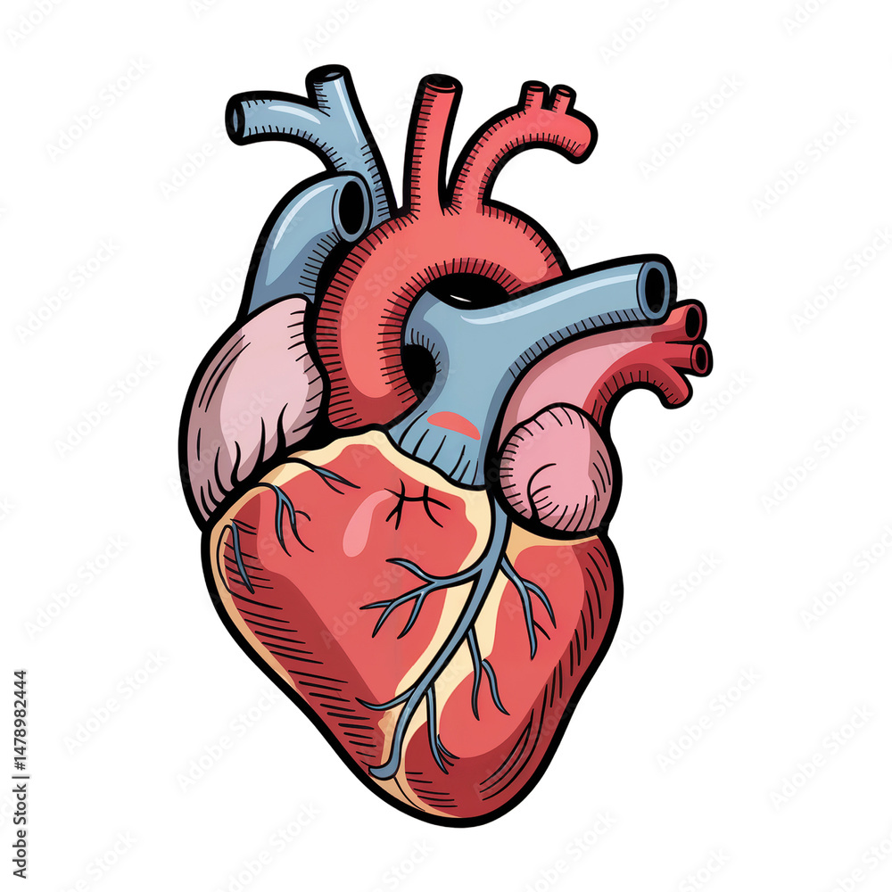 Human heart anatomy, illustration, Real human heart png anatomical ...